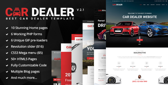 Car Dealer - The Best Car Dealer Automotive Responsive HTML5 Template by Potenzaglobalsolutions