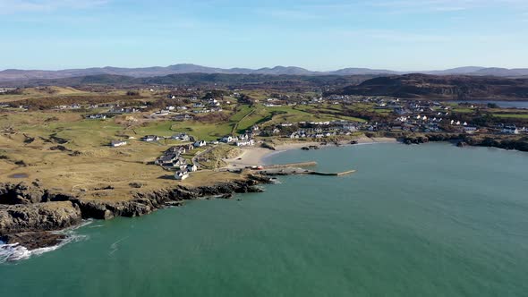 Aerial View of Falcarragh in County Donegal Ireland, Stock Footage