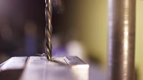 Shot of a Drill Rotation in Workshop, Stock Footage | VideoHive