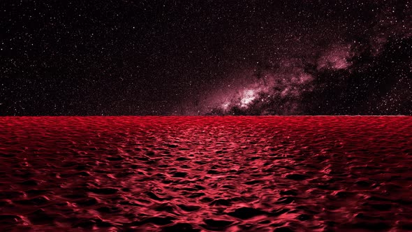 4K Red Ocean And Milkyway Seamless Loop, Motion Graphics | VideoHive