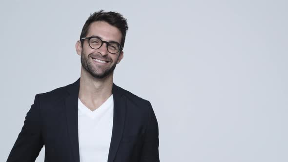 Suit Jacket Man Smiling, Stock Footage | VideoHive