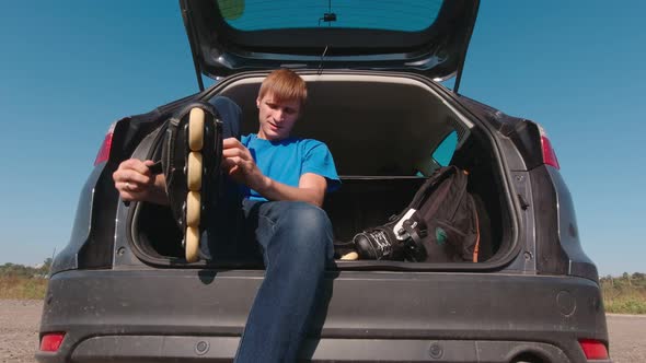 Tie Roller Skates, Stock Footage | VideoHive