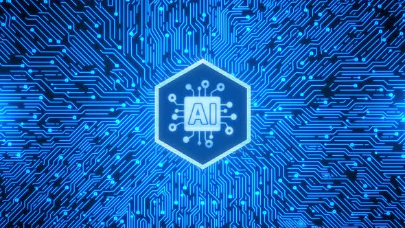 Futuristic Technology Computer processor connections and signals CPU Circuit , Motion Graphics