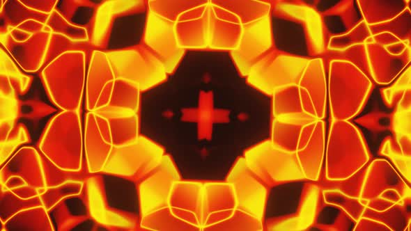 Abstract Fast Flash Kaleidoscope Orange and Yellow Led Neon Vj Loop ...