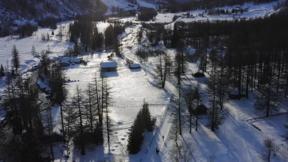 Aerial View of Snow Backgrounds in Winters, Stock Footage | VideoHive
