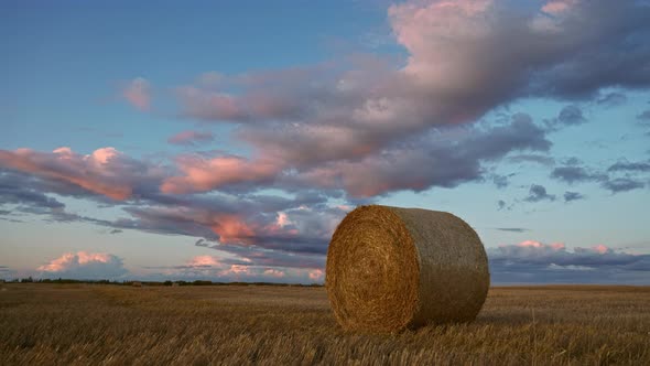 Sunset Timelapse Over The Farmer’s Pasture In Alberta’s Prairies ...