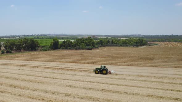 Aerial Reseeding Fields at Sdot Negev, Israel, Stock Footage | VideoHive