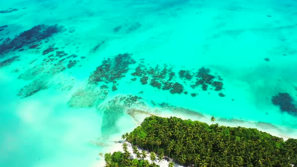 Beautiful seabed with coral reefs over white sand of seabed under calm ...