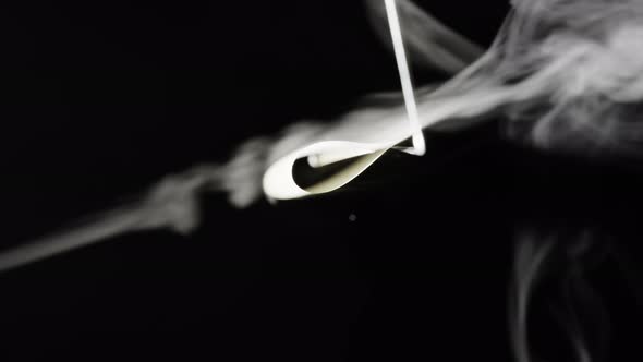 Smoke That Comes Out and Impacts on the Aerodynamic Airfoil, Stock Footage