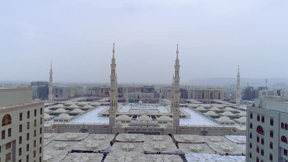 Aerial View of al-Masjid an-Nabawi, Stock Footage | VideoHive