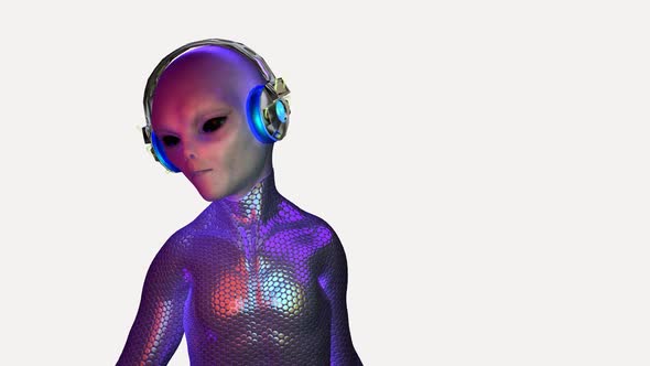 the Alien in the Headphones is Dancing, Motion Graphics | VideoHive