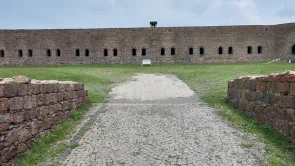 aerial castle wall, Stock Footage | VideoHive