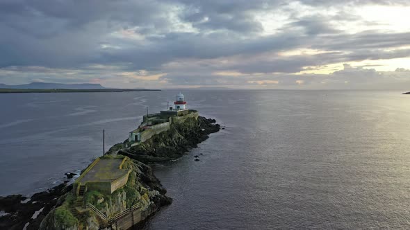 Flying Towards Rotten Island Lighthouse By Killybegs - County Donegal ...
