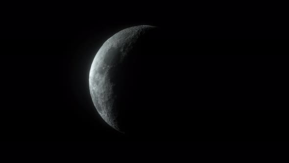 High resolution time lapse video showing the moon, Motion Graphics