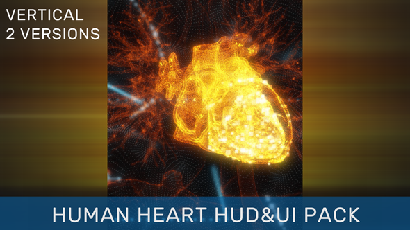 Human Heart HUD UI Pack, Motion Graphics | VideoHive