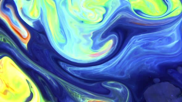 Psychedelic Color Spreading Paint Swirling, Stock Footage | VideoHive