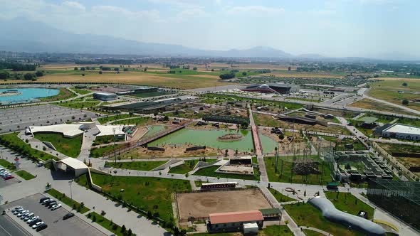 Aerial View of Zoo Park, Stock Footage | VideoHive