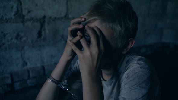 Kidnapped Man Teenager Sits Chained In Dark Chamber And Awaits Free ...