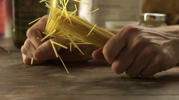 Breaking spaghetti, Slow Motion, Stock Footage | VideoHive