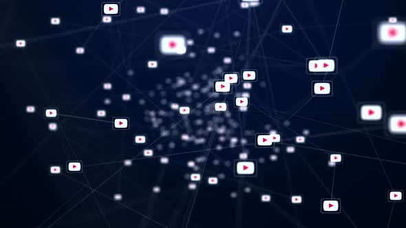 Youtube Icon Connection Network, Motion Graphics | VideoHive