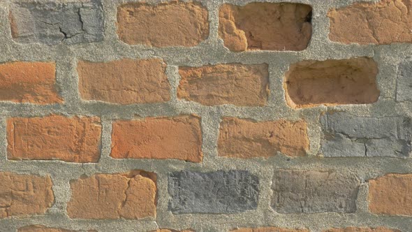 Brick wall details 4K 2160p UHD video - Bricks in the wall lighted 4k ...