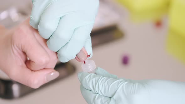 A Healthcare Worker Doing Fingerstick Whole Blood Antibody Test, Stock ...