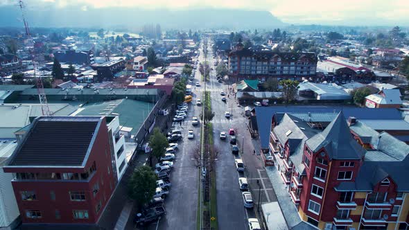 Pucon at Chilean Patagonia. Famous countryside city of Pucon Chile ...