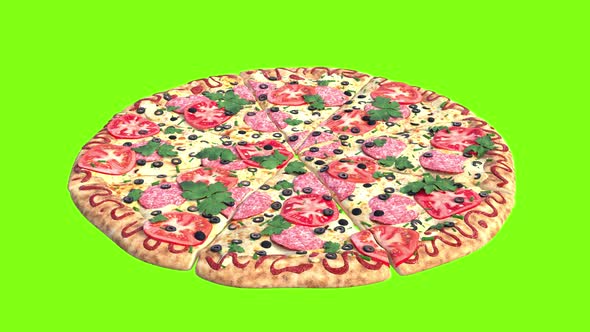 Rotation 3D Pizza, Motion Graphics | VideoHive