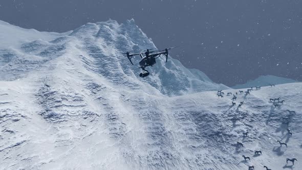Drone Flying Snow Mountain , Motion Graphics | VideoHive