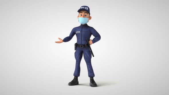 6 cartoon Police officers with masks, Motion Graphics | VideoHive