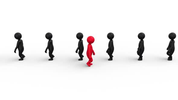 Stickman Walk Another Way, Motion Graphics | VideoHive