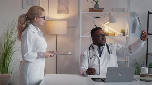 Doctors Teamwork Radiology Diagnostics Man Woman, Stock Footage | VideoHive