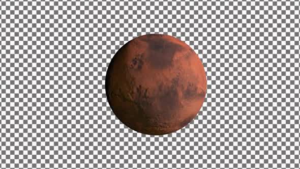 Mars Planet Rotating With Alpha 4K, Motion Graphics | VideoHive