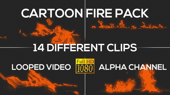 Fire Cartoon Pack, Motion Graphics | VideoHive