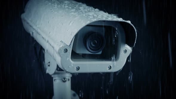Cctv Camera Dripping In Rain, Stock Footage | VideoHive