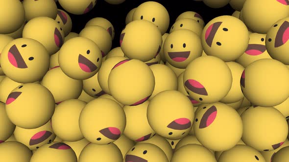 Emoji Icon Transition 4K Resolution With Alpha Channel , Motion Graphics