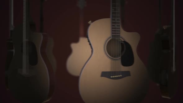 Realistic 3D animation of acoustic guitars, Motion Graphics | VideoHive