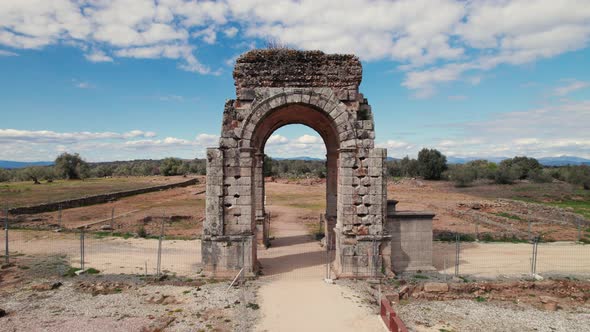 Aerial View of the Roman Ruins of Caparra in Extremadura Spain, Stock ...