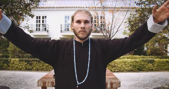 Martial Arts Master Bowing To Camera, Stock Footage | VideoHive