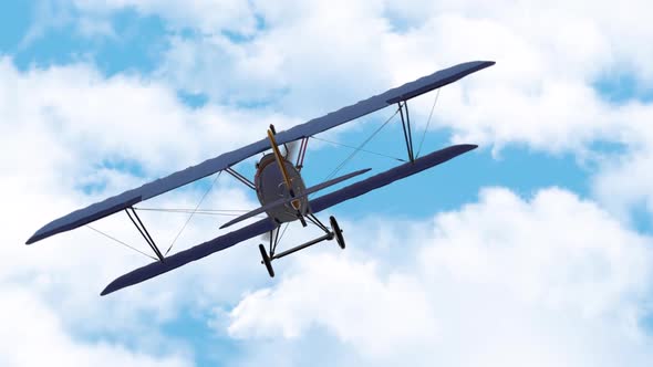 Light Aircraft Gliding Through The Clouds, Motion Graphics | VideoHive