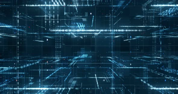 Digital Binary Code Background Loop 01, Motion Graphics | VideoHive