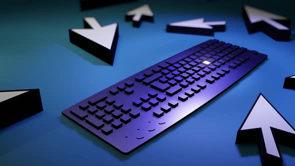 Mouse Cursors and Black Keyboard, Motion Graphics | VideoHive
