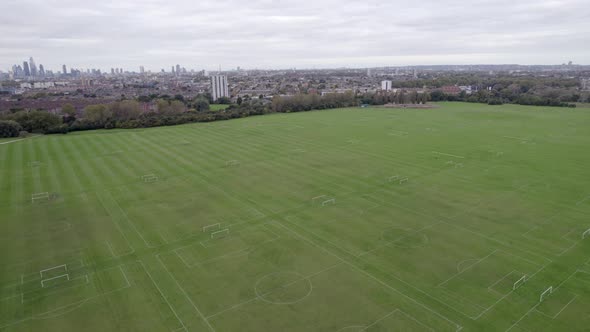 Football Pitches at Hackney Marshes in London, Stock Footage | VideoHive