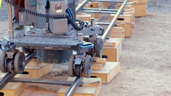 Dolly film camera set moves on rails, Stock Footage | VideoHive