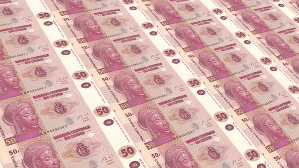 Democratic Republic Of Congo Money / 50 Congolese Franc 4K, Motion Graphics