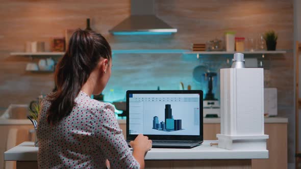 Designer Using Cad Software to Design a 3D Concept of Buildings, Stock ...