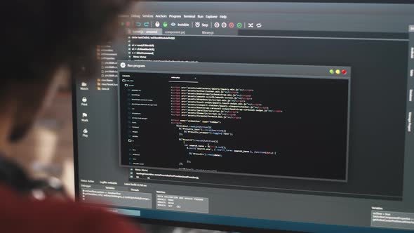 Anonymous Programmer Using Computer for Work, Stock Footage | VideoHive