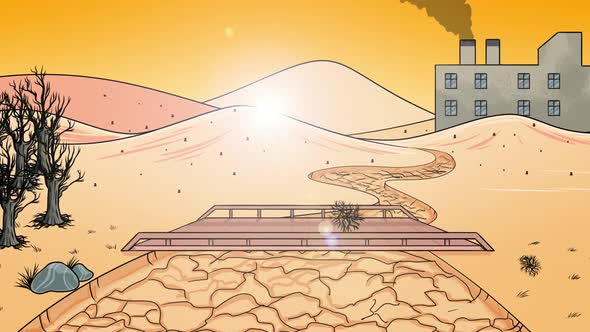 Drought Landscape, Motion Graphics | VideoHive