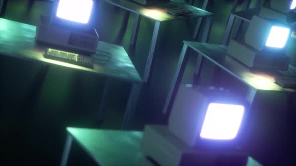 Old Creepy Computers 4K, Motion Graphics | VideoHive
