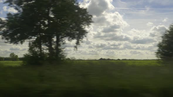 An amazing sight of dutch clouds in the skies over the countryside in ...
